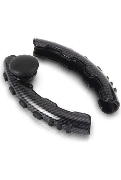 Oto Aksesuarcım Sportif Direksiyon Çevirme Topuzu Geçme Karbon Siyah
