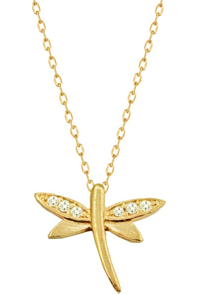 Lia Berto Altın Kaplama Yusufcuk 925 Ayar Gümüş Kolye