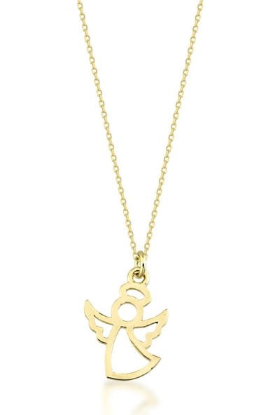 Altın Köşe Melek Altın Kolye 14 Ayar