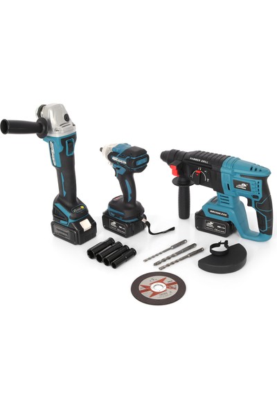 Dawreek 3 Lü Set Somun Sıkma Şarjlı