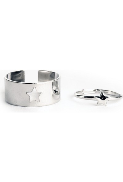 Gadjo Concept Yıldız Figürlü Çift Yüzüğü