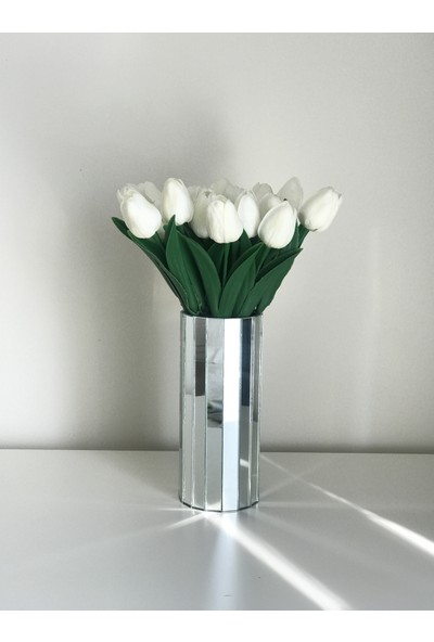 Kübra Özdemir HomeWare Ayna Vazo Beyaz Ayna