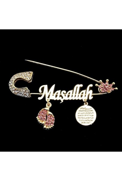 Zeynep Aksesuar Maşallah Yazılı Bebek Yaka Iğnesi Zeynep Aksesuar Maşallah Yazılı Bebek Yaka Iğnesi