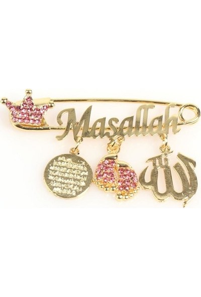 Zeynep Aksesuar Maşallah Yazılı Bebek Yaka Iğnesi Zeynep Aksesuar Maşallah Yazılı Bebek Yaka Iğnesi