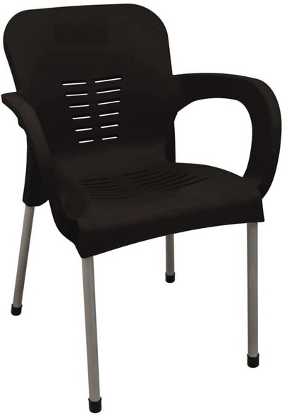 Sadık Plastik Metal Ayaklı Eyfel Plastik Sandalye Koyu Kahve