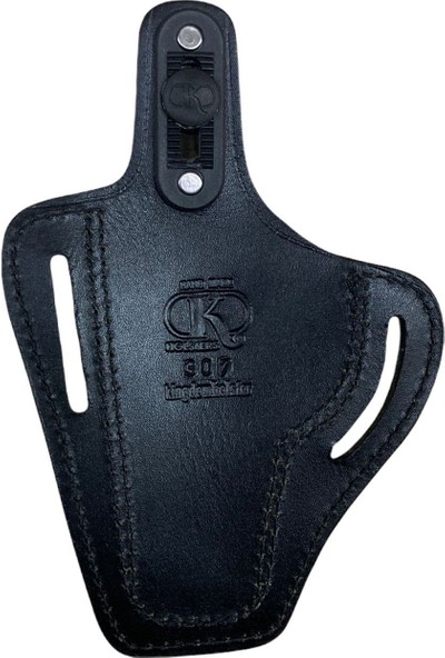 Kuyucular Deri Ürünleri 7,65 Deri Tabanca Kılıf Kelebek Kapalı Presli Siyah