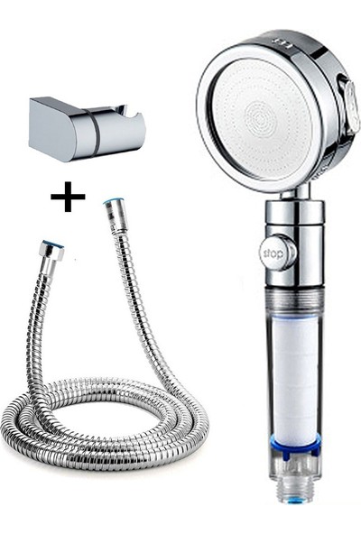 Sardıcı Yeni Filtreli Duş Başlığı Örgülü Hortum L Mafsal Duş Seti