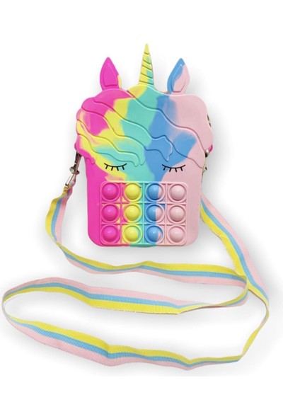 Sisbro Unicorn Pop It Çanta Popit Unicorn Renkli Çanta