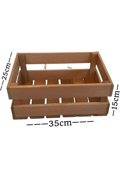 Bag The Joy Çok Amaçlı Ahşap Kasa 35 x 25 x 15 Ahşap