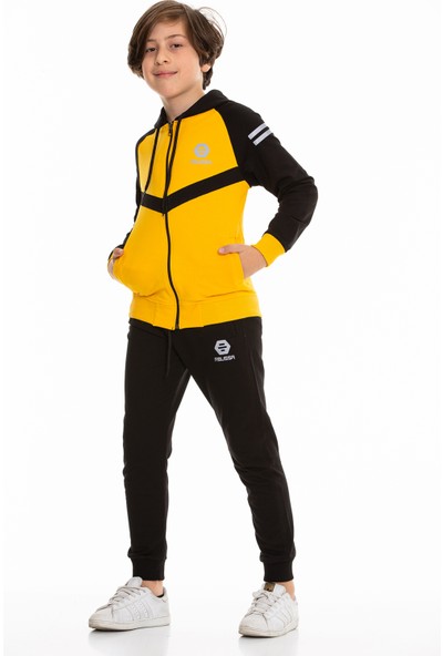 Relissa fermuarlı Likralı Günlük Sarı Erkek Çocuk Eşofman Takımı Relissa fermuarlı Likralı Günlük Sarı Erkek Çocuk Eşofman Takımı