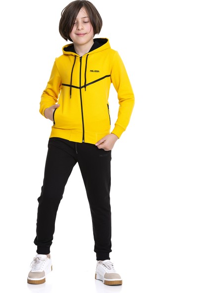 Relissa Relissa fermuarlı Günlük Sarı Erkek Çocuk Eşofman Takımı Relissa Relissa fermuarlı Günlük Sarı Erkek Çocuk Eşofman Takımı