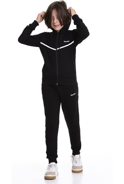 Relissa fermuarlı Günlük Siyah Erkek Çocuk Eşofman Takımı Relissa fermuarlı Günlük Siyah Erkek Çocuk Eşofman Takımı