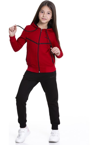 Relissa fermuarlı Günlük Kırmızı Kız Çocuk Eşofman Takımı Relissa fermuarlı Günlük Kırmızı Kız Çocuk Eşofman Takımı