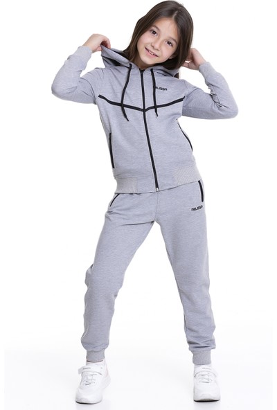 Relissa Relissa fermuarlı Günlük Gri Kız Çocuk Eşofman Takımı Relissa Relissa fermuarlı Günlük Gri Kız Çocuk Eşofman Takımı