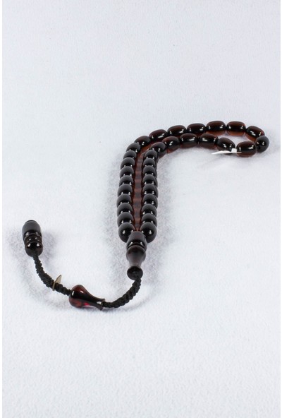 Tesbih Kardeşliği Ergin Baran Imzalı Çubuk Malzeme Sıkma Kehribar Tesbih TSB0584