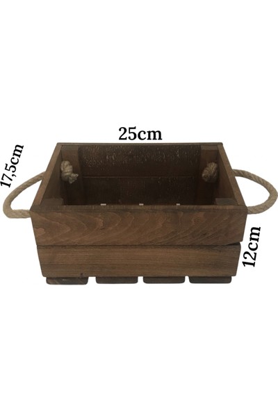 Bag The Joy Kulplu Ahşap Kasa 25 x 17,5 x 12 Antrasit Bag The Joy Kulplu Ahşap Kasa 25 x 17,5 x 12 Antrasit