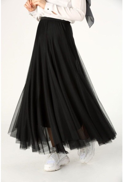 Modayseli Kat Kat Tül Etek