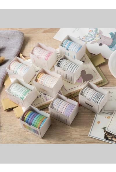 Chi-Chi Papers Violet Small Washi Tape Set Violet Küçük Dekoratif Bant Seti Chi-Chi Papers Violet Small Washi Tape Set Violet Küçük Dekoratif Bant Seti