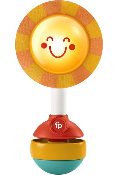Fisher Price Fisher-Price Işıltılı Güneş Çıngırak, Duyusal Gelişime Yardımcı Özellikleriyle Dişlik Bebek Oyuncağı, Bpa Içermez HBP47