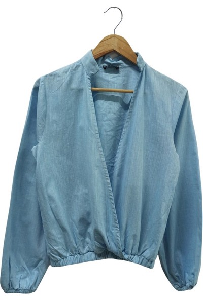 Feseme Kadın Gömlek Geniş Açık Yaka Bomber Kesim