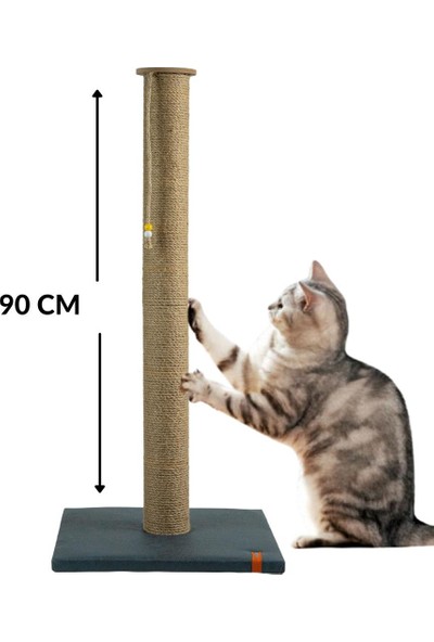 Pugalo Tırmalama Pugalo 90 cm Büyük Kedi Tırmalam Tahtası Catnipli Uzun Tırmalama Tahtası Lacivert