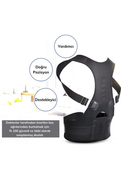 Termalhane Son Teknoloji Ortapedik Sırt Bel Omuz Korsesi