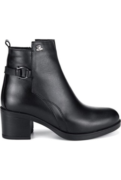 Venus Venüs 1950914K Kadın Hakiki Deri Klasik Siyah Bot