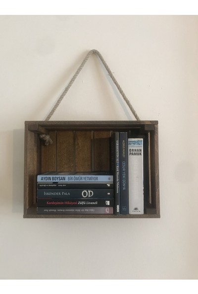 Bag The Joy Halatlı Duvar Rafı & Kasa Raf 35X25X15 Kahverengi