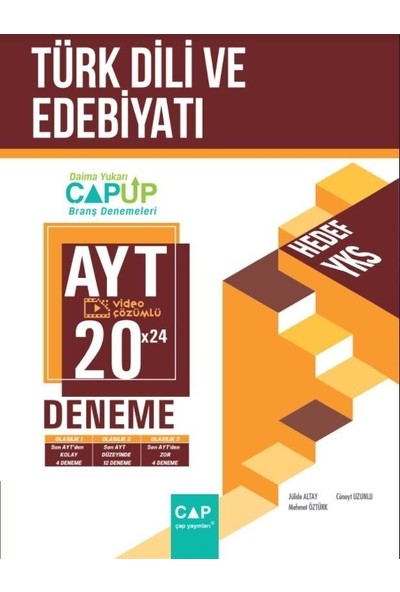 Çap Yayınları AYT Türk Dili ve Edebiyat Up 20 x 24 Deneme