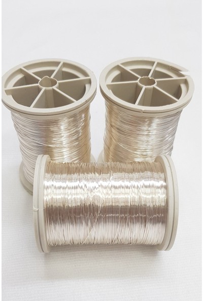 Hayalperest Boncuk Filografi Teli Gümüş Rengi 100 gr 0.40 mm