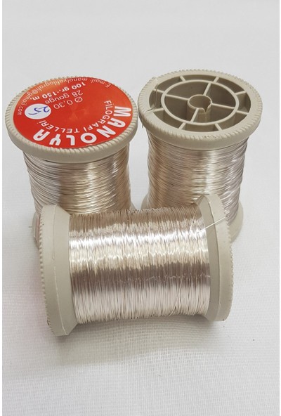 Hayalperest Boncuk Filografi Teli Gümüş Rengi 100 gr