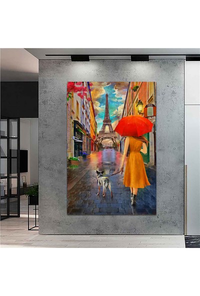 Epaconcept Dev Boyut Eyfele Yürüyüş Kanvas Tablo 80 cm x 120 cm