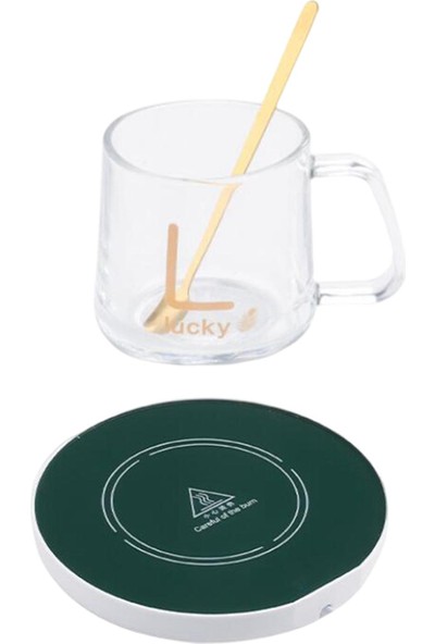 Strade Store Çok Amaçlı Kahve Isıtıcı Kupa Isıtıcı Kahve Kupa Isıtıcı Ofis Ev Için Yuvarlak Kupası Yeşil (Yurt Dışından)