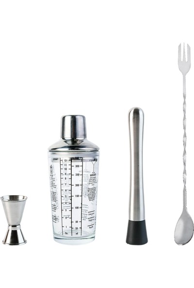 Strade Store Profesyonel Kokteyl Çalkalayıcılar Bar Aksesuarları Için Mikser Barmen Içecek 4-Piece Set (Yurt Dışından)