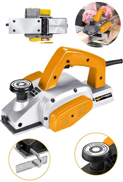 Sturdy Power Tools Japon Pro 4000 Watt Bakir Sargılı Metal Şanzuman Çift Bıçakli Planya Rende Makinesi Sturdy Power Tools Japon Pro 4000 Watt Bakir Sargılı Metal Şanzuman Çift Bıçakli Planya Rende Makinesi