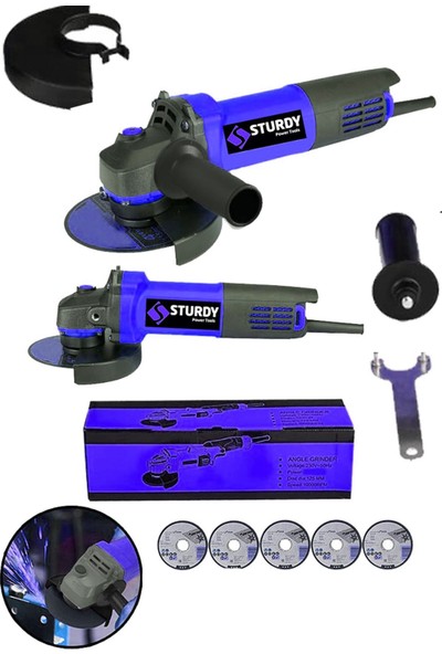 Sturdy Power Tools Japon Teknoloji Bakır Sargı NEW2022 3400 W 115 mm Spiral Avuç Içi Kesme ve Taşlama