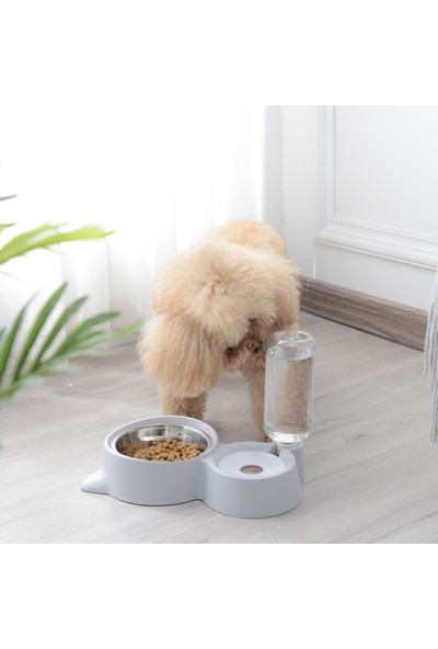 Miko Pet Mikopet Kulaklı Mama Su Kabı-Gri