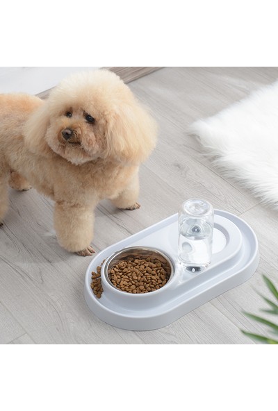 Miko Pet Mikopet Kedi Köpek Mama Su Kabı -Gri