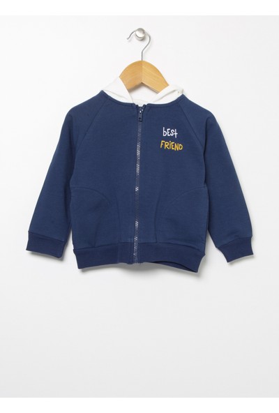 Mammaramma Kapüşonlu Standart Kalıp Düz Indigo Bebek Sweatmont Mammaramma Kapüşonlu Standart Kalıp Düz Indigo Bebek Sweatmont