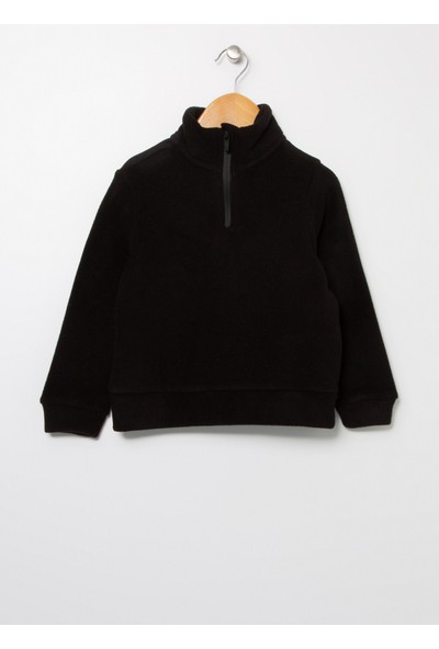 Limon POL-Y Siyah Dik Yaka Unisex Çocuk Sweatshirt