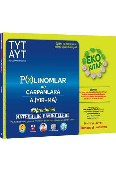 Tonguç Yayınları Kampüs TYT - AYT Matematik Fasikülleri - Polinomlar ve Çarpanlara Ayırma Eko