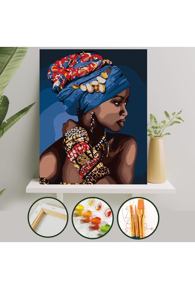 Palmiye Hobi Sanat Sayılarla Boyama Tuval Seti 40 x 50 cm - Zarafet