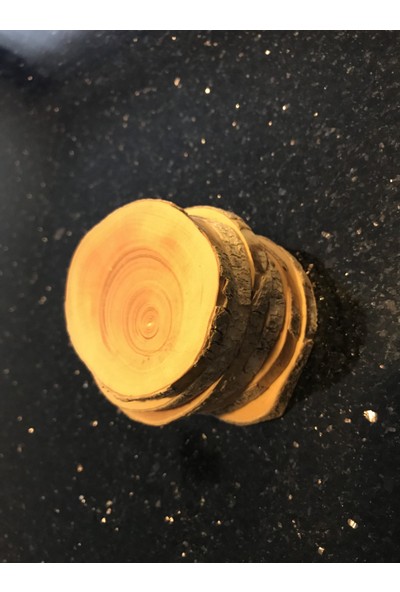 Gülruli Ahşap Bardak Altlığı Şimşir