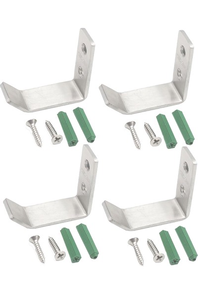 4x Duvar Kancası Ağır Hizmetetin Duvar Dağı Tek Prong Coat Kanca Askı Gümüş