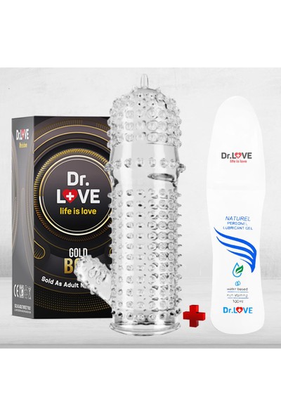 Drlove Silikon Penis Kılıfı Klitoris Temaslı + Drlove Kayganlaştırıcı Drlove Silikon Penis Kılıfı Klitoris Temaslı + Drlove Kayganlaştırıcı