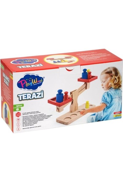 Play Wood Kutulu Ahşap Terazi 7 Parça Market Oyuncak Play Wood Play Wood Kutulu Ahşap Terazi 7 Parça Market Oyuncak Play Wood