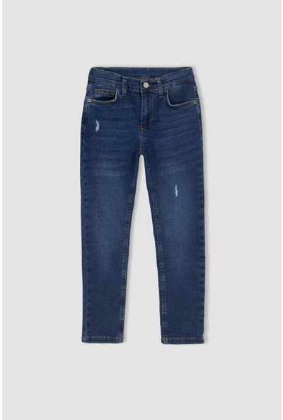 DeFacto Erkek Çocuk Slim Fit Yırtık Detaylı Jean Pantolon W2146A622SP