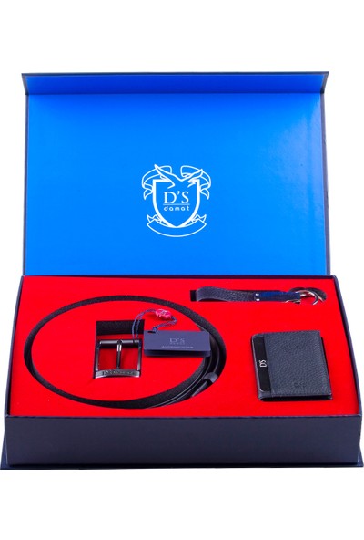 D'S Damat Ds Damat Kemer Kartlık Anahtarlık Set Siyah