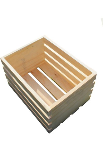 Benline Masif Ahşap Kasa Raf Kitaplık Düzenleyici