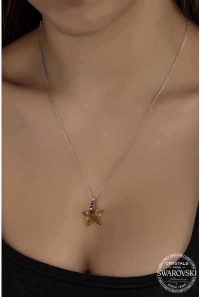 Union Takı Union Swarovski Crystal Kadın Star Light Colorado Gümüş Kolye